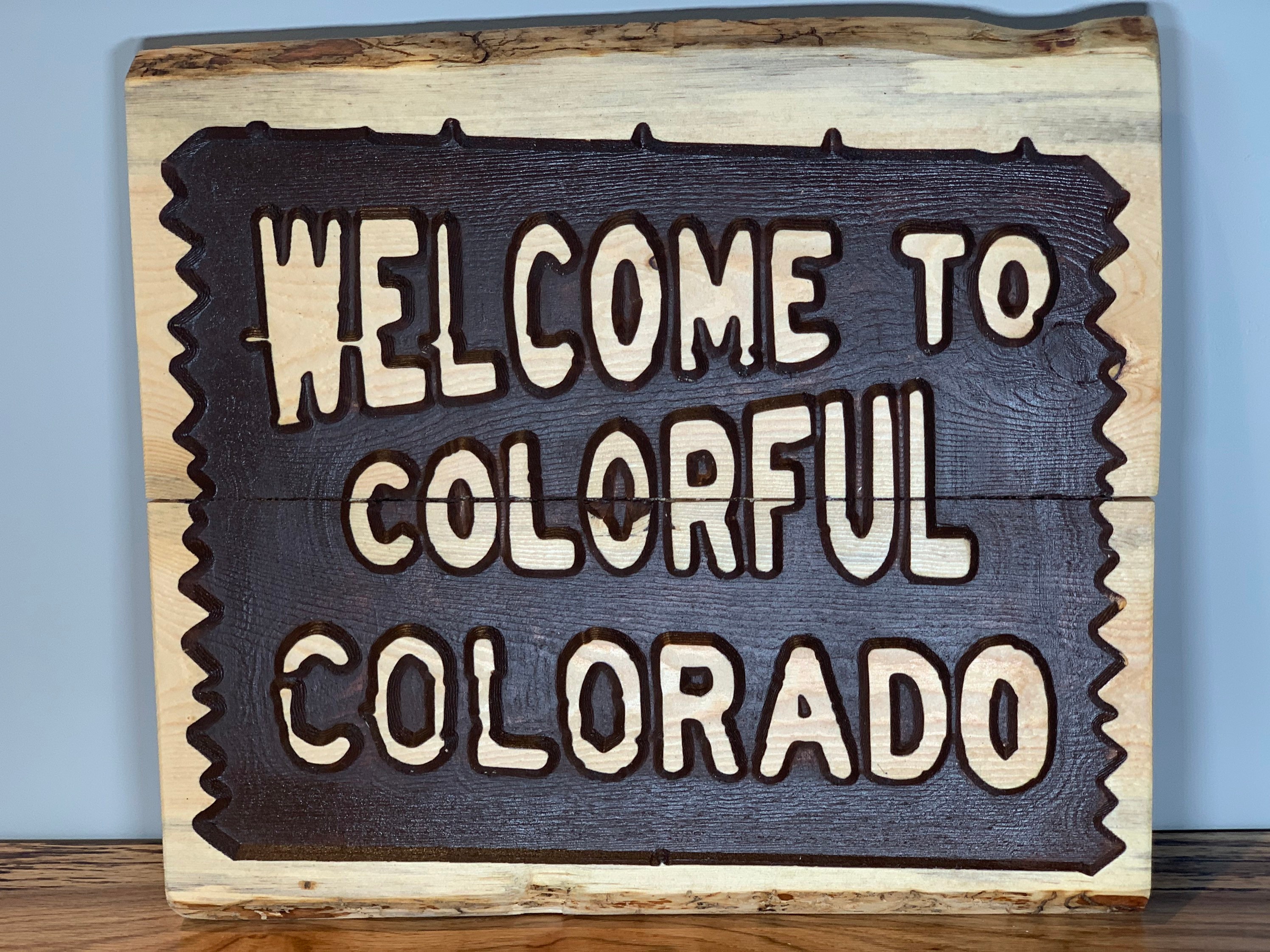 Welcome to Colorful Colorado wood sign, Colorado road sign, wall decor