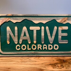 Native- Colorado License Plate Wood Sign - Etsy