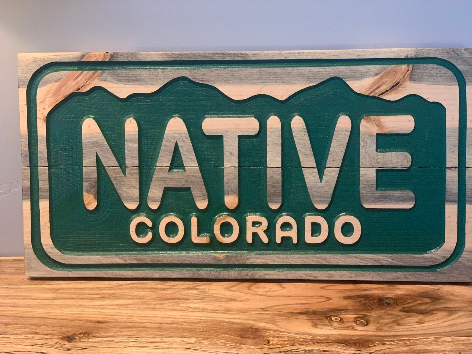 Native- Colorado License Plate Wood Sign - Etsy
