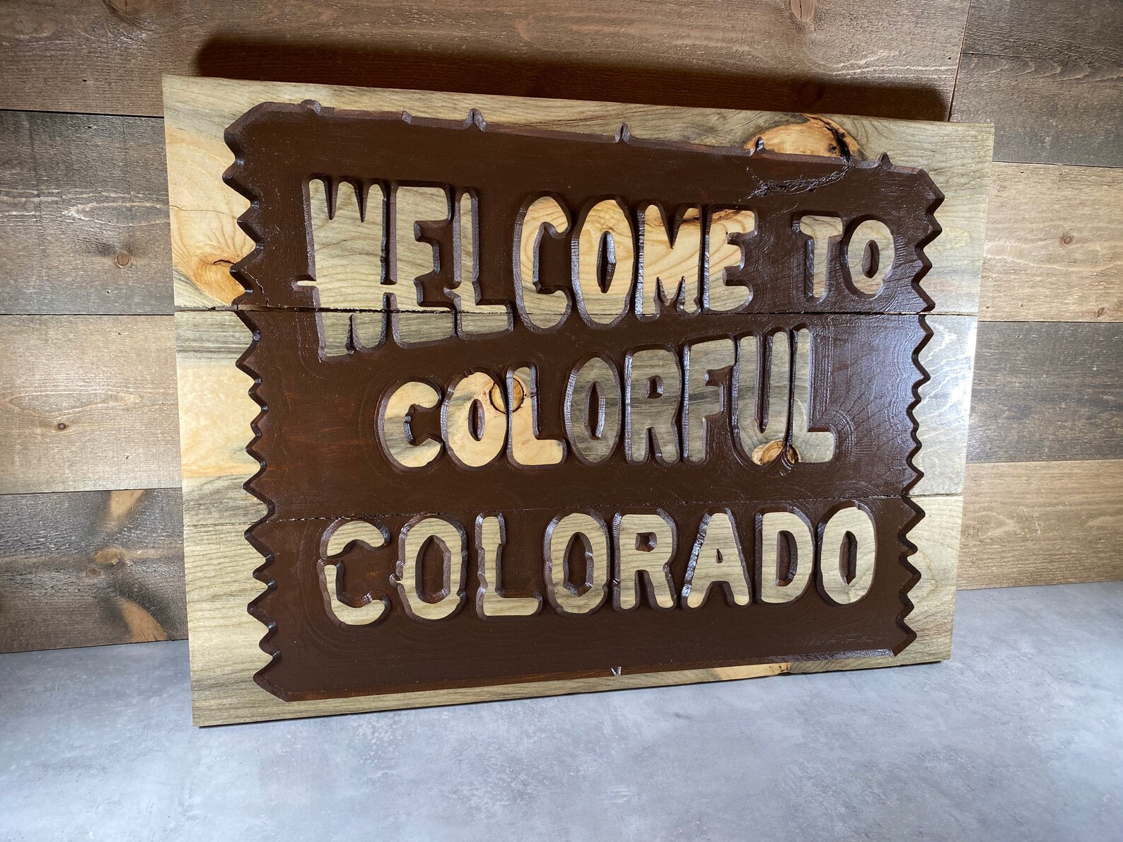 Welcome to Colorful Colorado Wood Sign Colorado Road Sign - Etsy