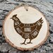 Chicken, Smoke Master, Butcher, Rustic Wood Ornament, Laser Engraved ...