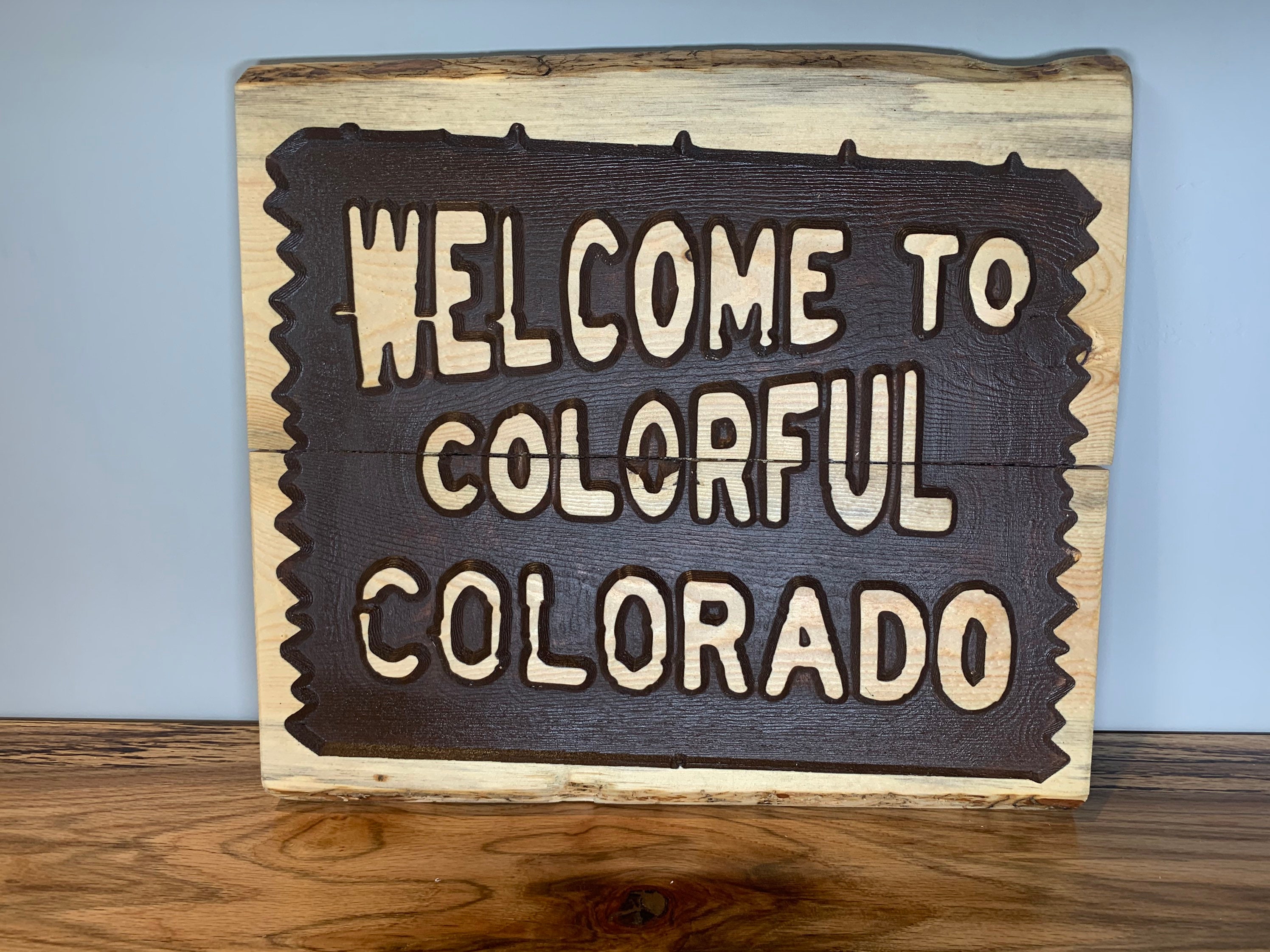 Welcome to Colorful Colorado wood sign, Colorado road sign, wall decor