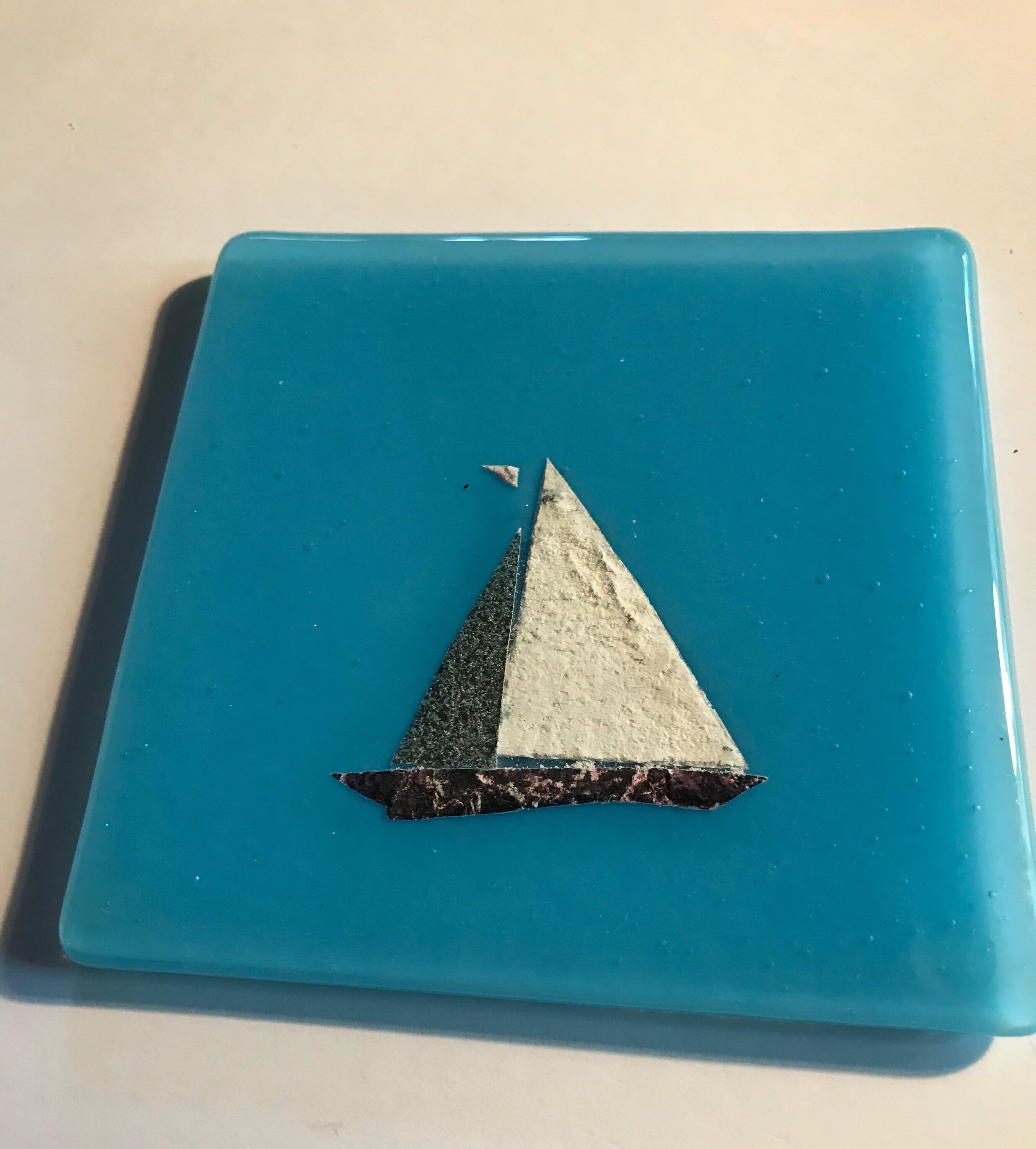 Small Boat Glass Coasters - Etsy UK