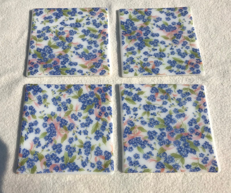 Forget Me Nots Fused Glass Forget Me Nots - Etsy UK