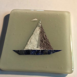 Small Boat Glass Coasters - Etsy UK