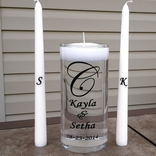Personalized Wedding Floating Unity Candle and Vase FREE - Etsy