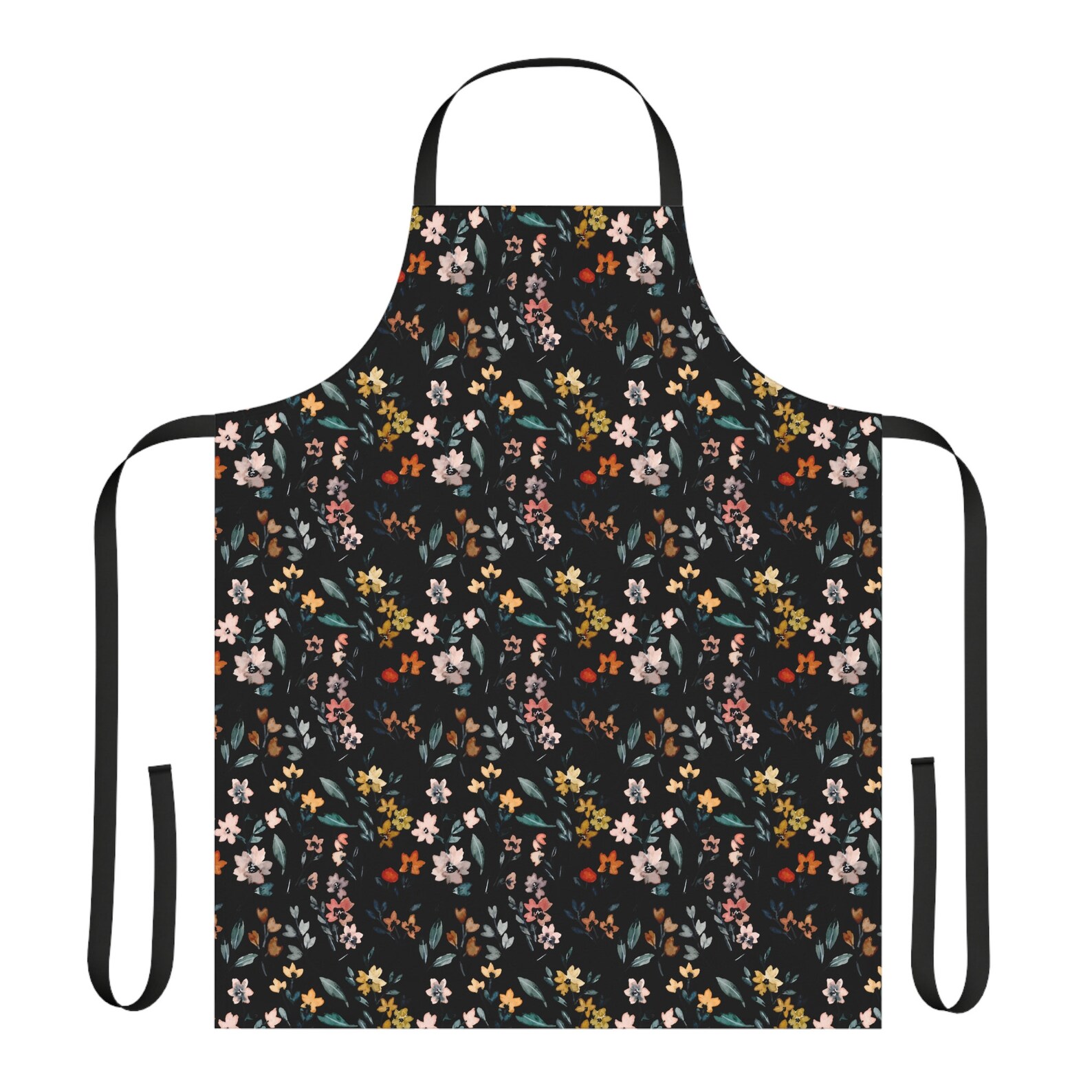 Watercolor Floral Apron Flower Field Apron Floral Pattern - Etsy