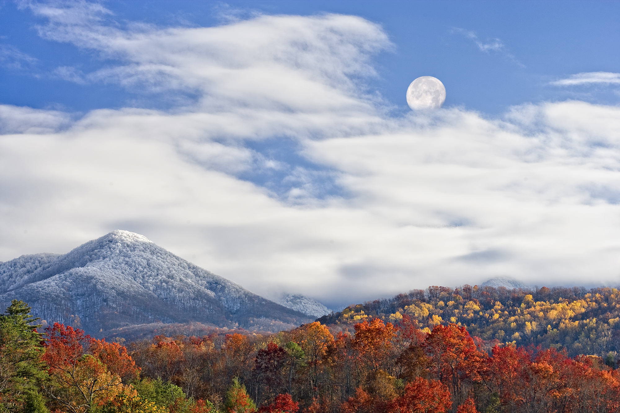 Full Moon Over Smoky Mountains Digital Download - Fine Art Photography ...