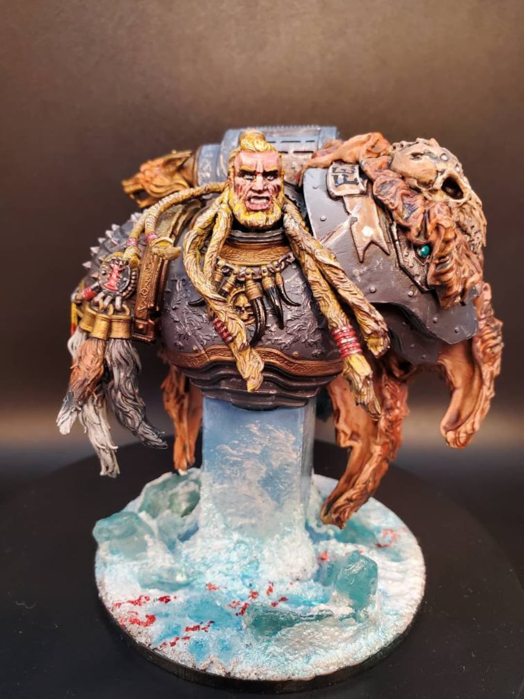 The Brawler/the Wolf King Expertly Painted Display Bust With Custom ...