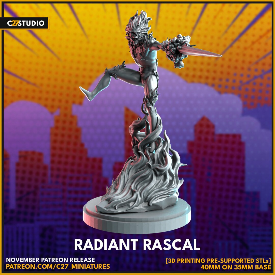 Radiant Rascal 40mm Scale on 35mm Base - Etsy