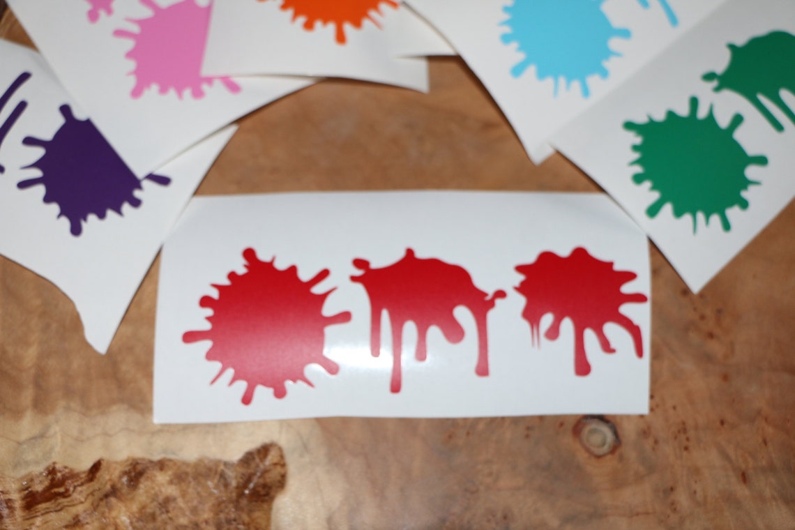 9 Stickers Paint Splatter Artist Party Kid Party Paint | Etsy