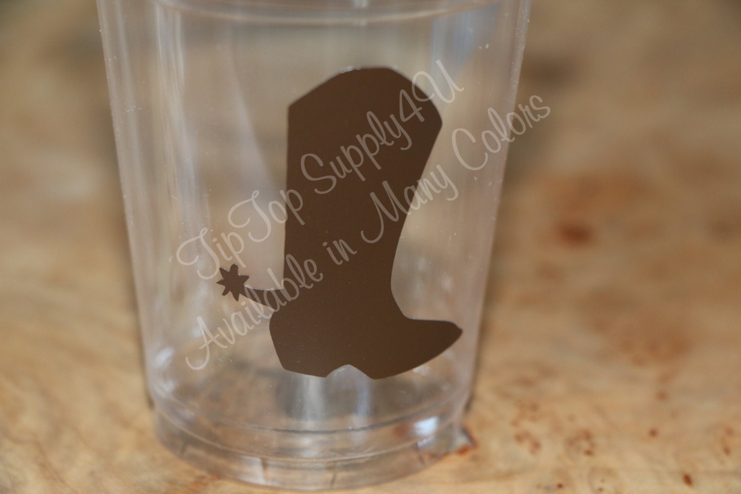 24 Cowboy Boot Cowgirl Boot Clear Party Disposable Cups or - Etsy