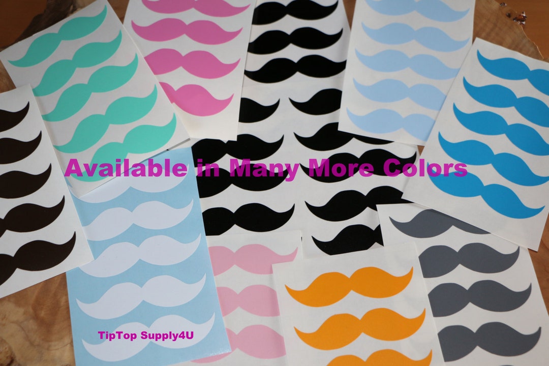 30+ Mustache Vinyl Decals Approx. 3 Inches Wide Vinyl Mustache Bash ...