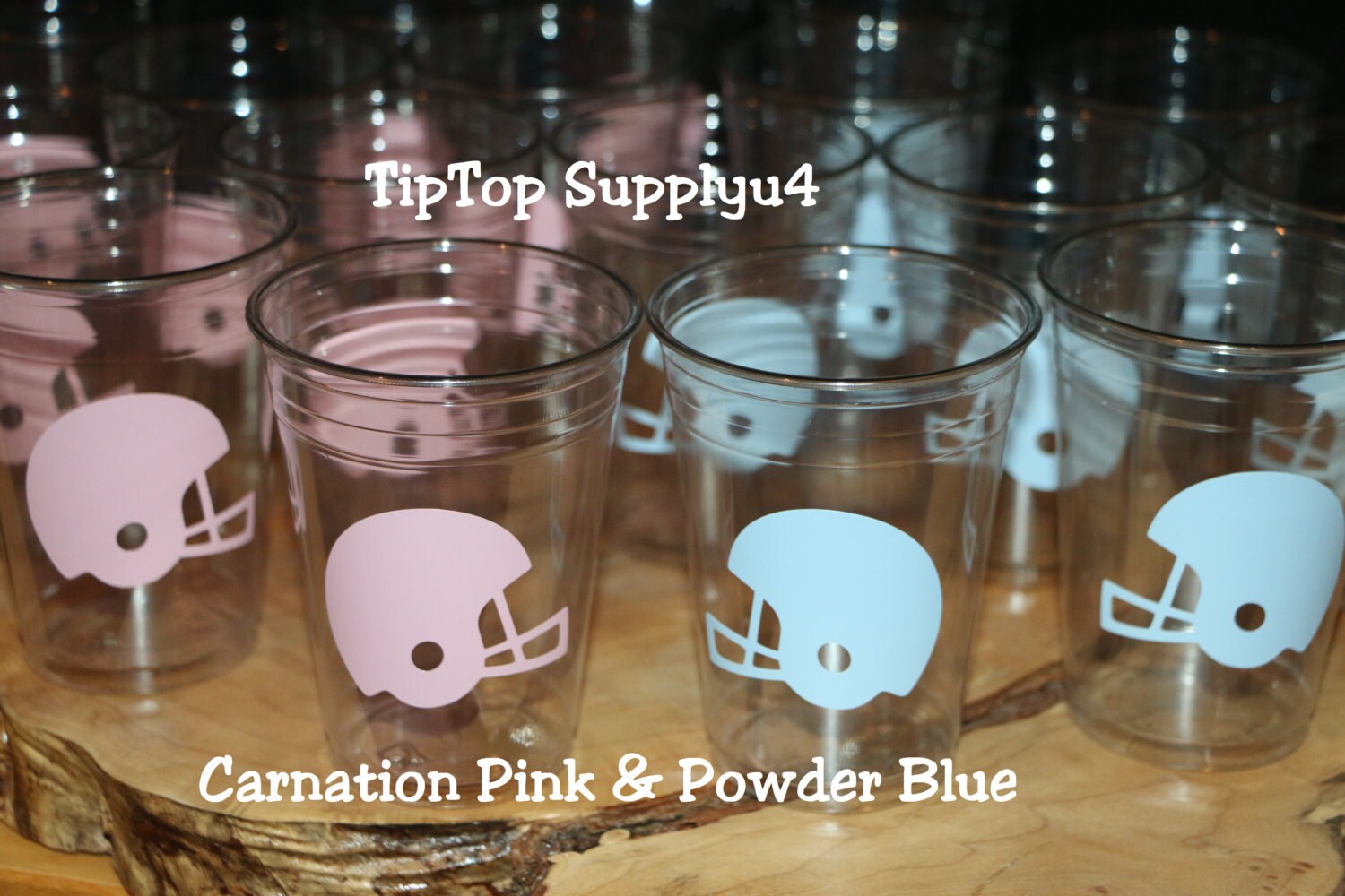 24 Team Pink Team Blue party cupcups or 20 vinyl | Etsy