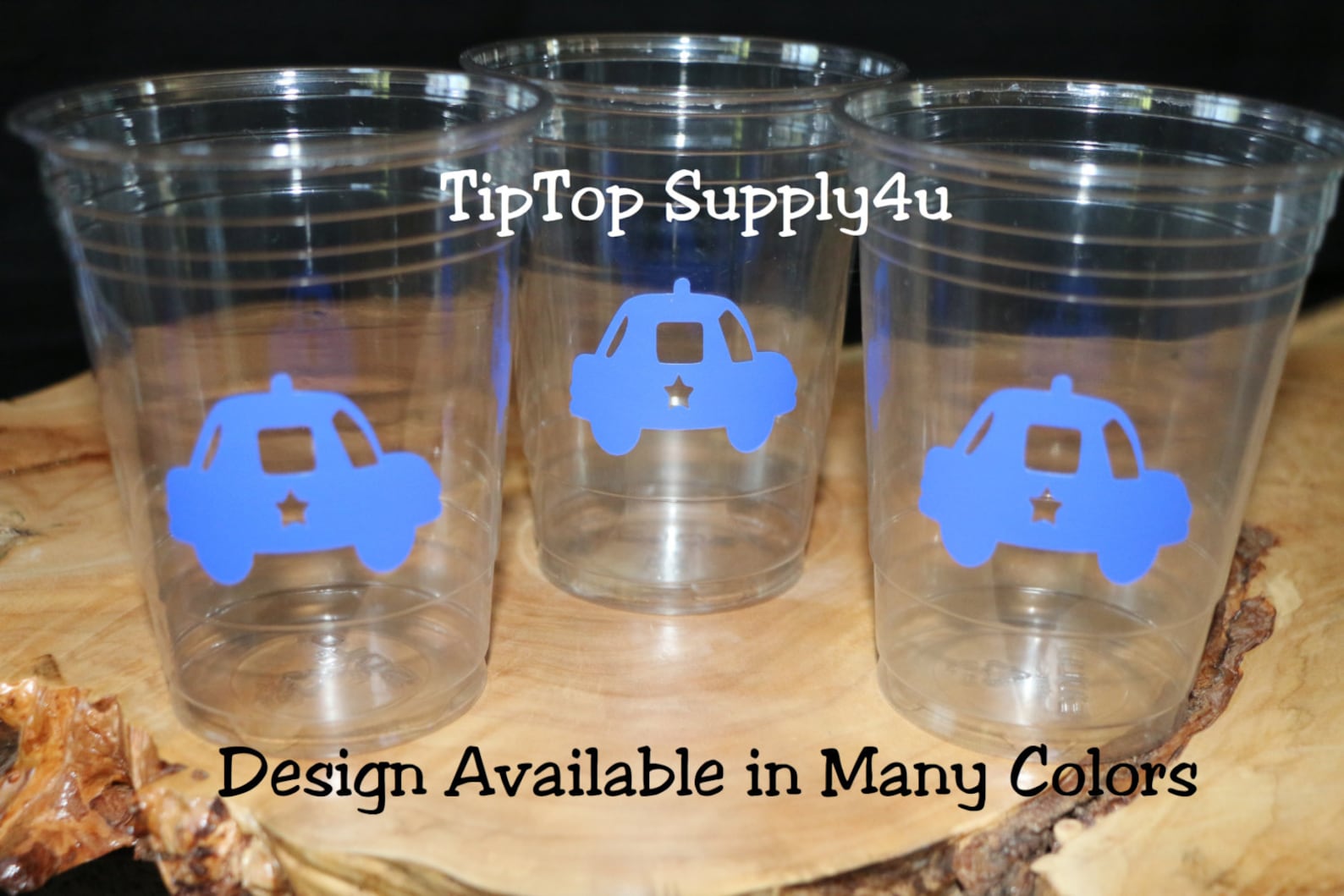 24+ Police Disposable Cups, Cup or 20+ Vinyl Decals. Birthday Party ...