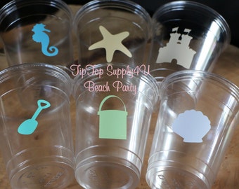 Sea Shell Party Cups Mermaid Party Cups Sea Shell Cups Sea - Etsy