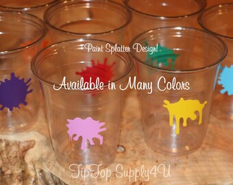 Paint Splatter Cups - Etsy