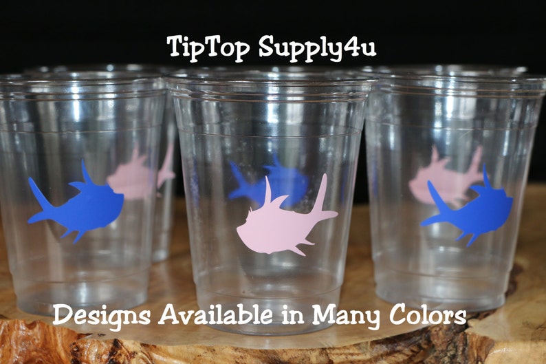 24+ One Fish 2 Fish Pink Fish Blue Fish.clear Plastic Cups or 20+ Vinyl ...