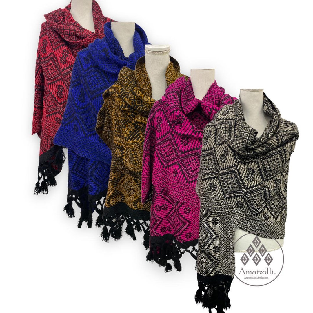 Rebozo Artesanal Mexicano modelo Estrella - Etsy México