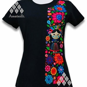 T-shirt Embroidered Oaxaca - Etsy