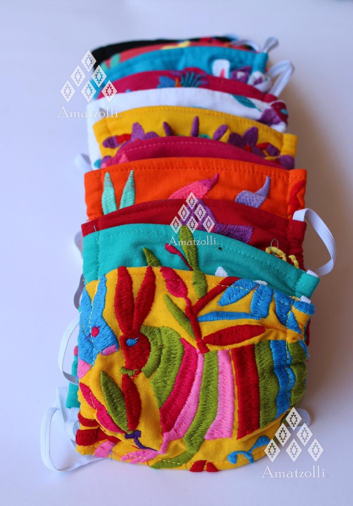 Face Masks made of Embroidered Cloth | Etsy