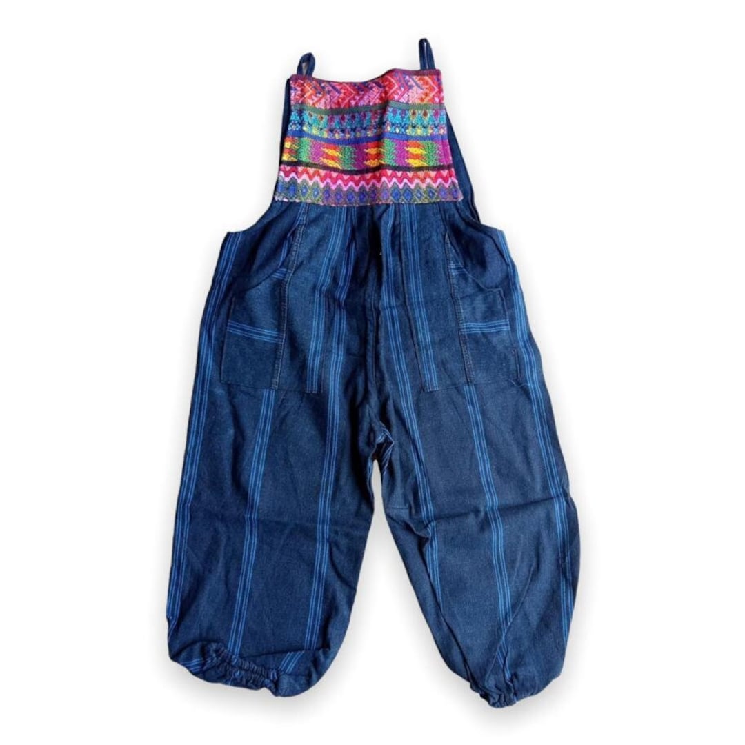 Overol Mono Bordado Mexicano para Niños modelo Hippie - Etsy México