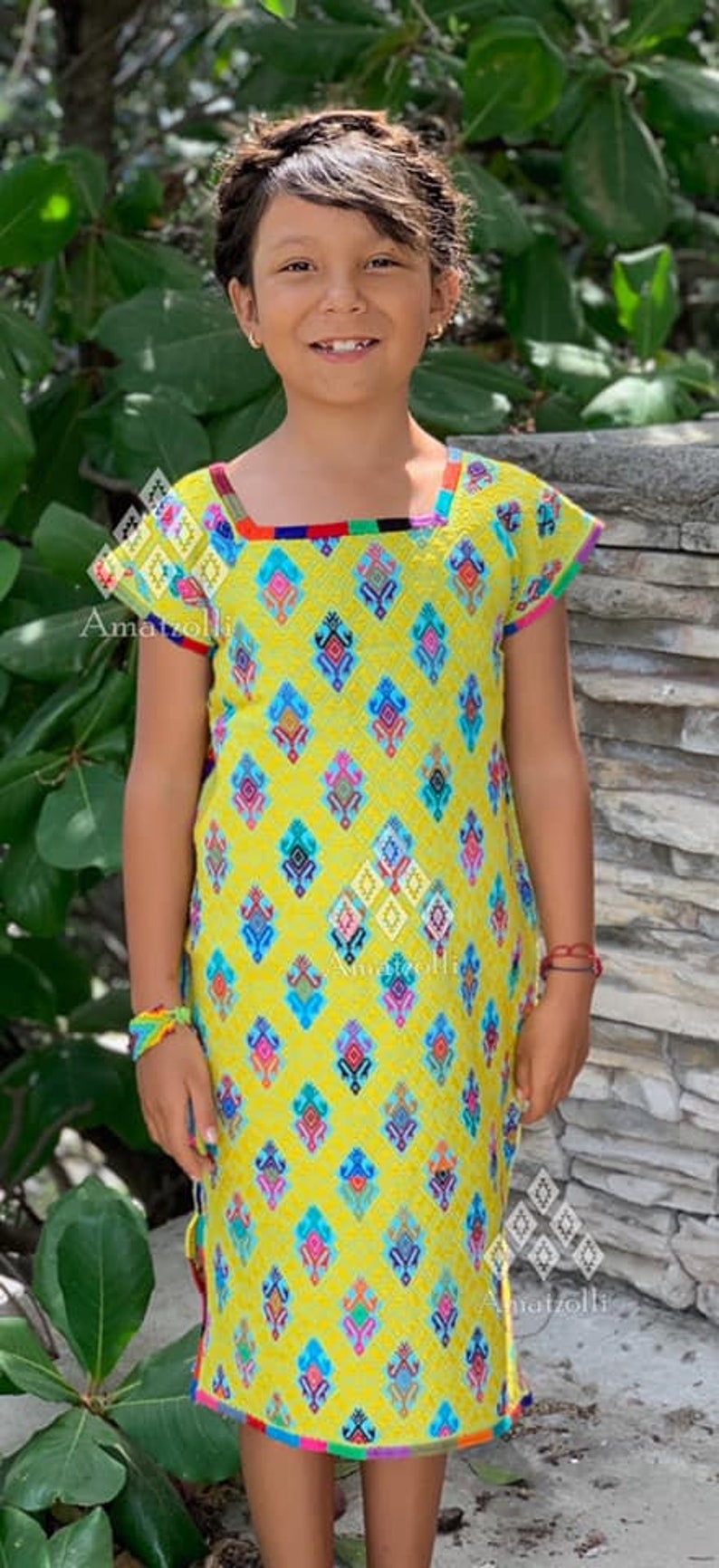 Vestido Bata Huipil Ceremonial Maya Artesanal De Niñas Hecho A - Etsy