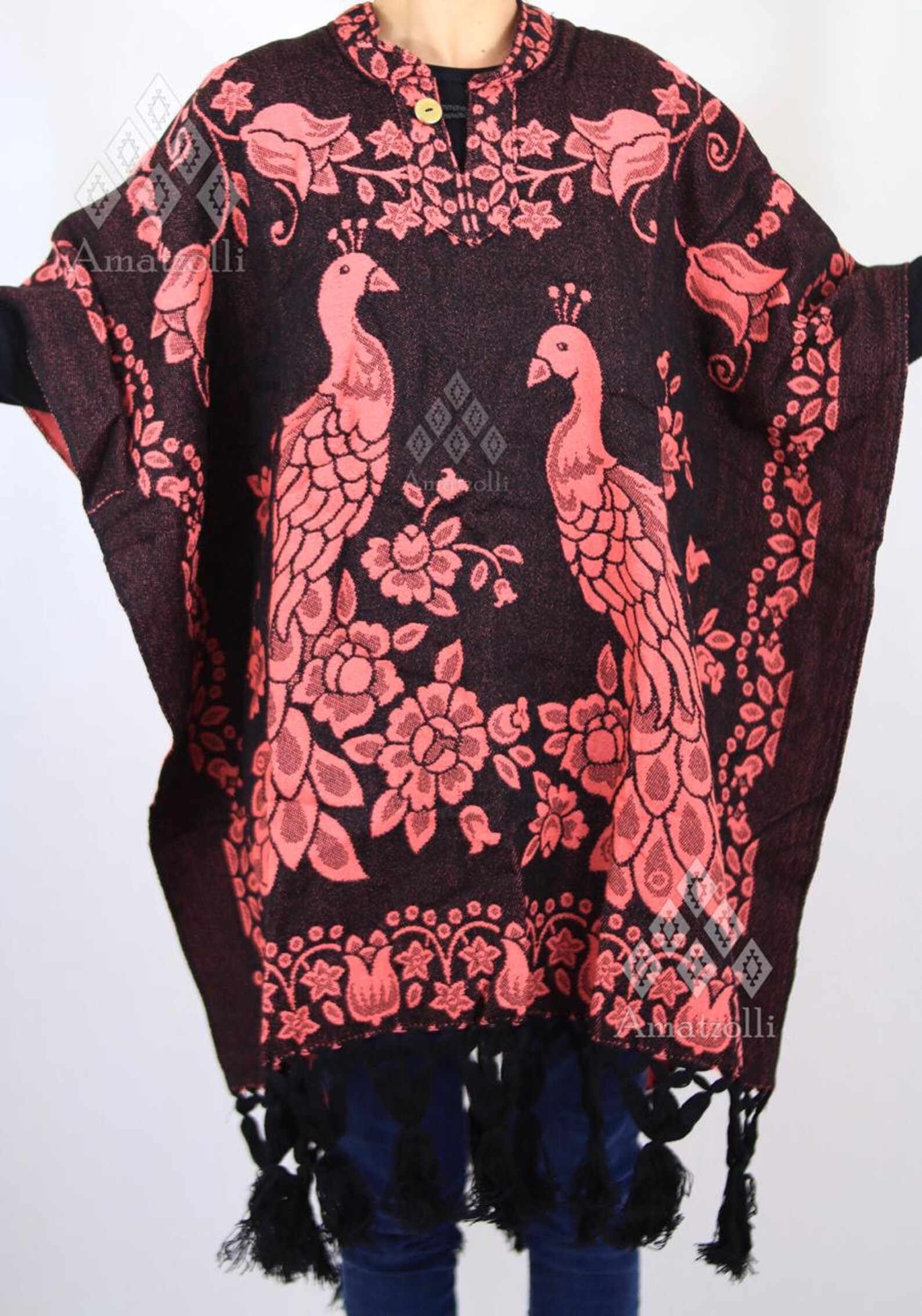 Poncho Jorongo Gabán Zarape Típico Mexicano De Pavorreal - Etsy México