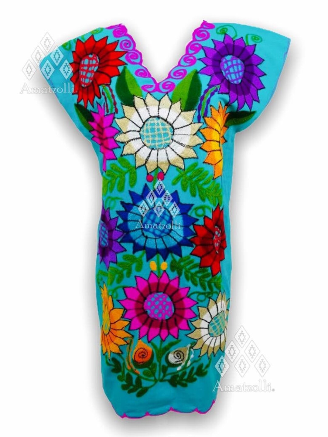 Tipico Mexican Dress Model Faby - Etsy