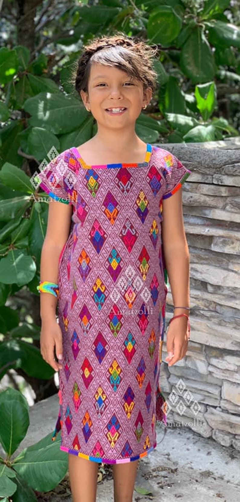 Vestido Bata Huipil Ceremonial Maya Artesanal De Niñas Hecho A - Etsy