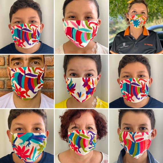 Face Masks made of Embroidered Cloth | Etsy