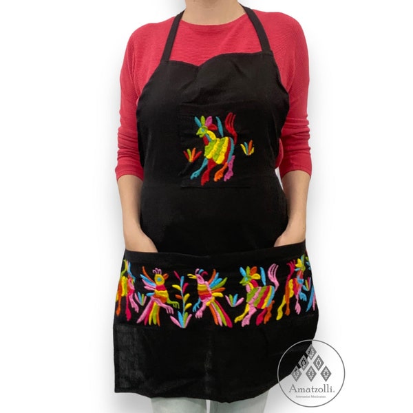 Mexican Embroidered Apron - Etsy