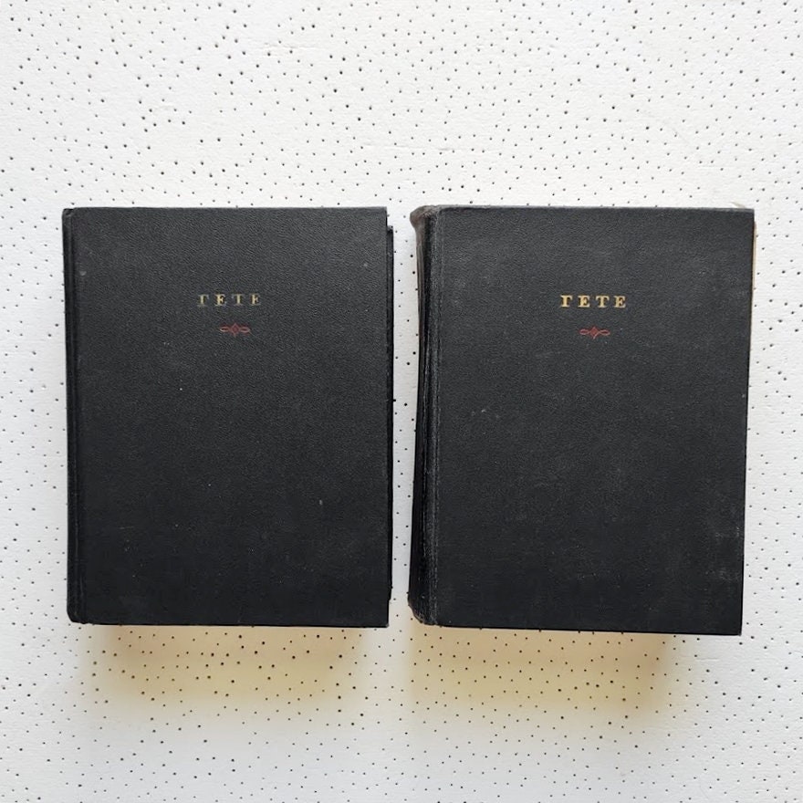 2 Small Black Books Goethe 2 Volumes Soviet Vintage Miniature - Etsy