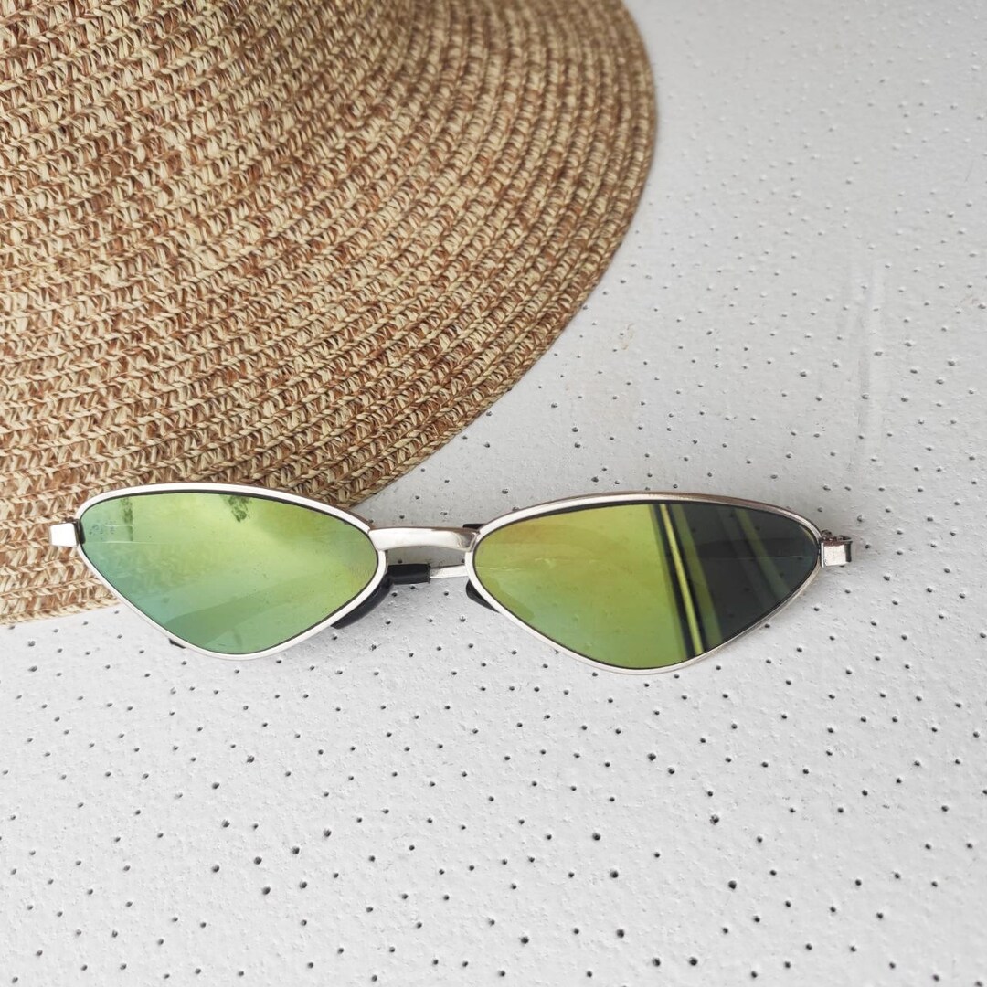 Retro Cat Eye Mirror Glass Lens Shades Soviet Vintage Sunglasses, Women ...