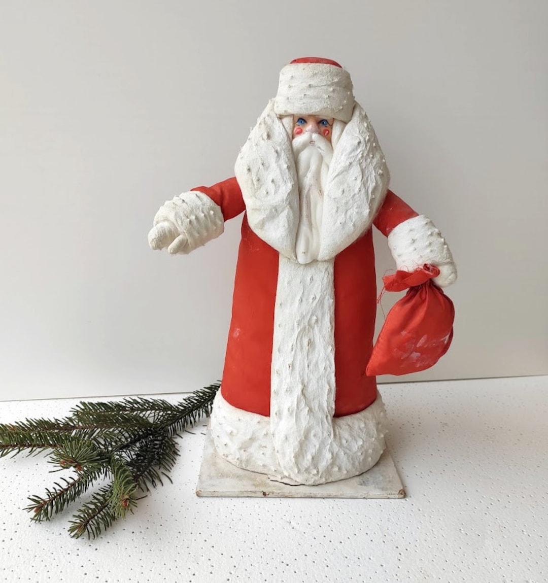 Soviet Vintage Ded Moroz Russian Santa Claus Christmas Old Doll 32 Cm ...