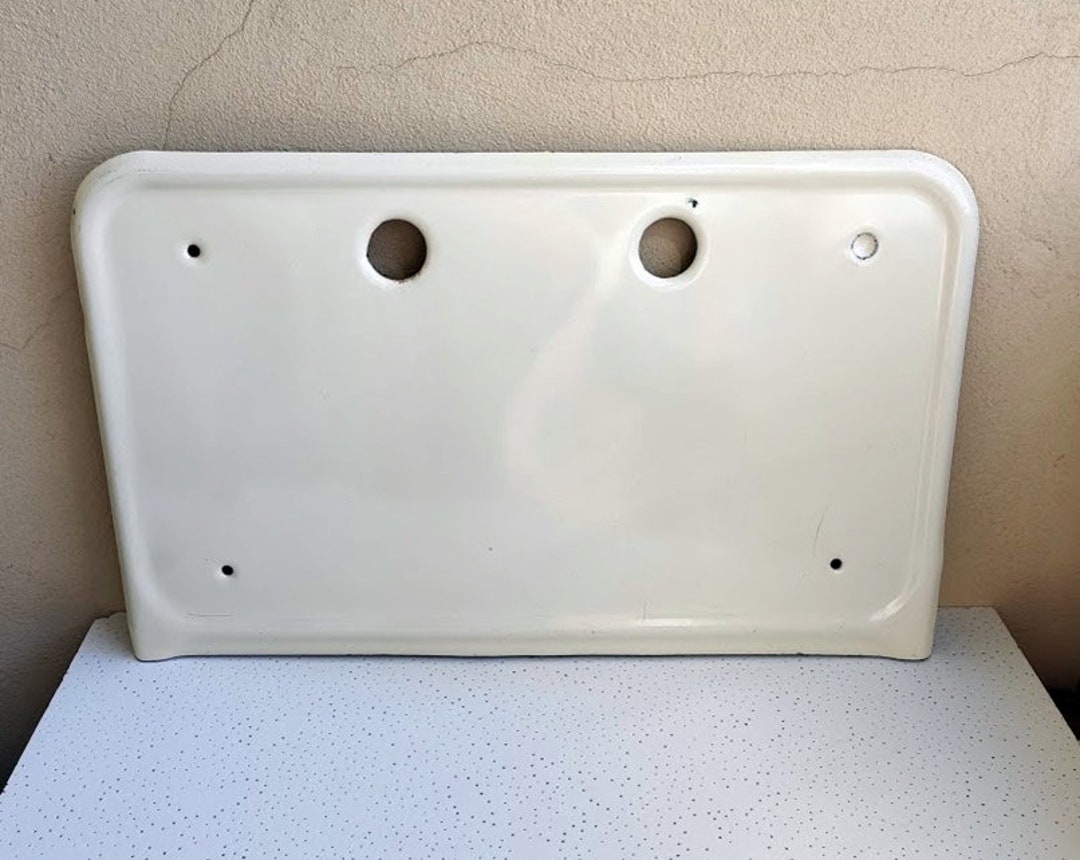 White Enamel Panel Splashback to Sink Soviet Vintage Water Protective ...