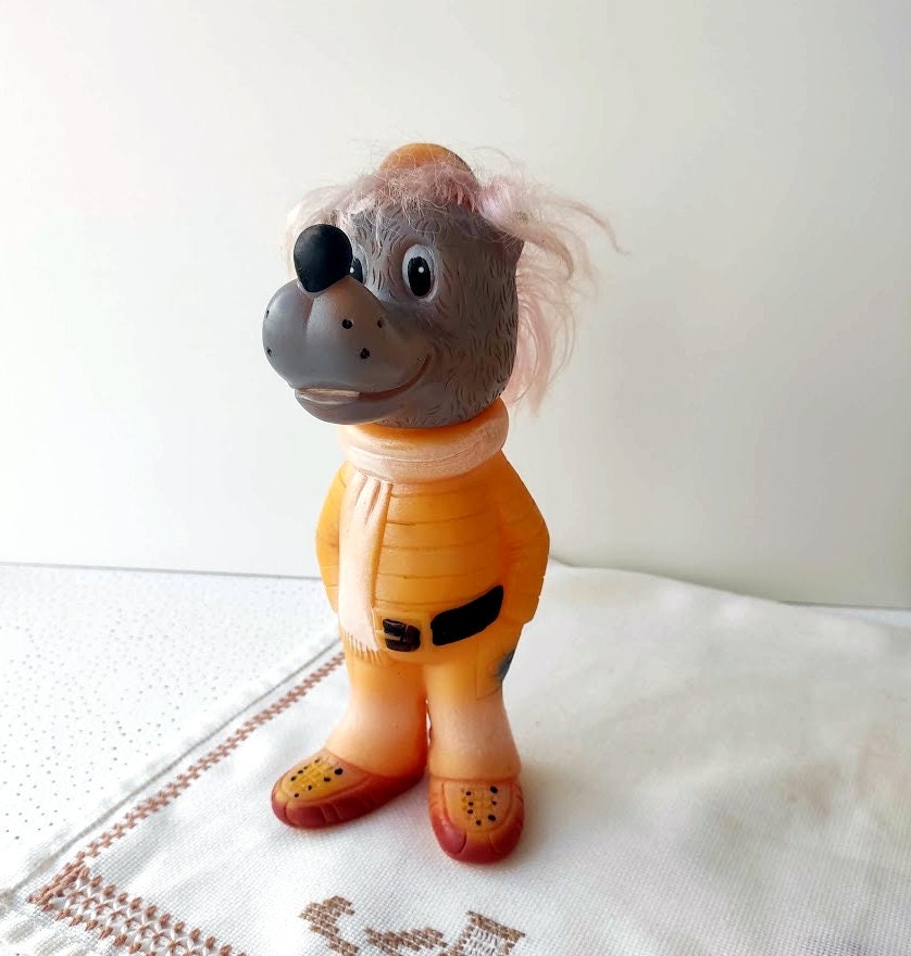 Soviet Rubber Wolf Vintage Figure Wolf Big Rubber Doll 22 Cm Wolf Toy ...