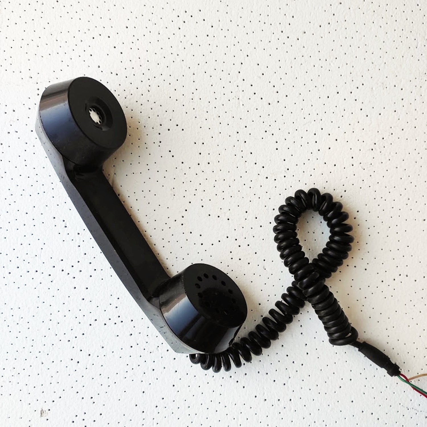 Vintage Rotary Telephone Parts - White Rotary Dial and Black Handset - Etsy