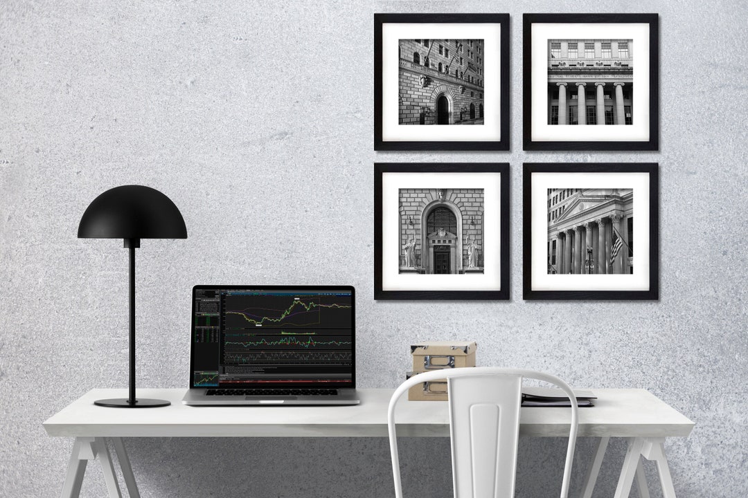 Financial Decor Federal Reserve Banks Architecture Photography Set of 4 ...
