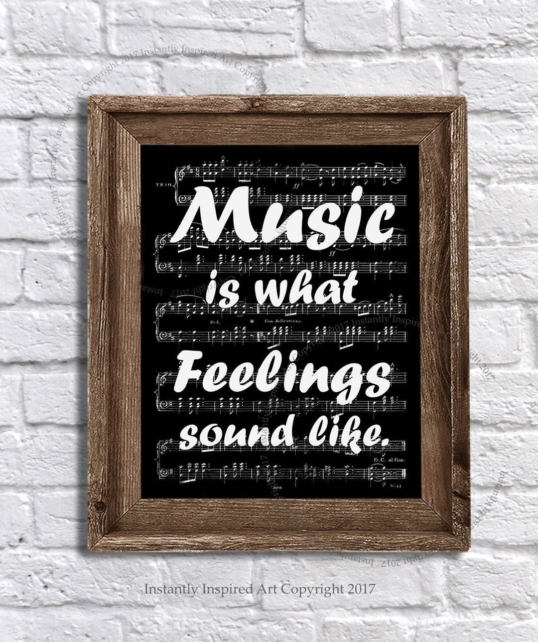 Music is What Feelings Sound Like Music Inspirational Quote - Gift for ...