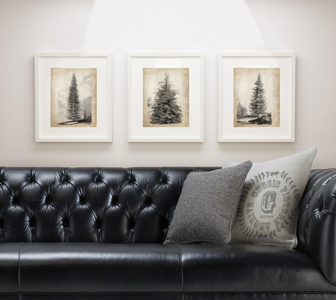 Vintage Christmas Tree Clip Art Evergreen Trees Set of 3 Printables ...