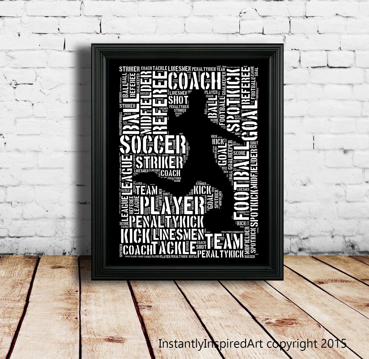 Soccer Decor, Word Art Poster Soccer Printable Wall Art, Home Decor ...