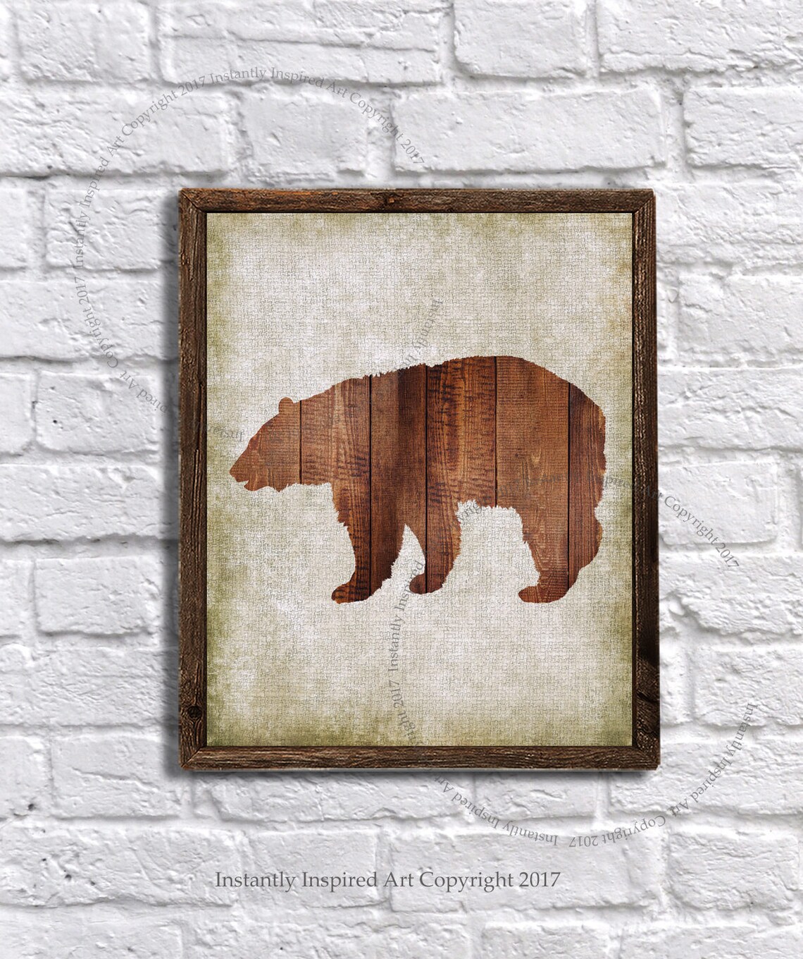 Rustic Bear Decor Instant Download Wall Decor DIY Printable Art Cabin ...
