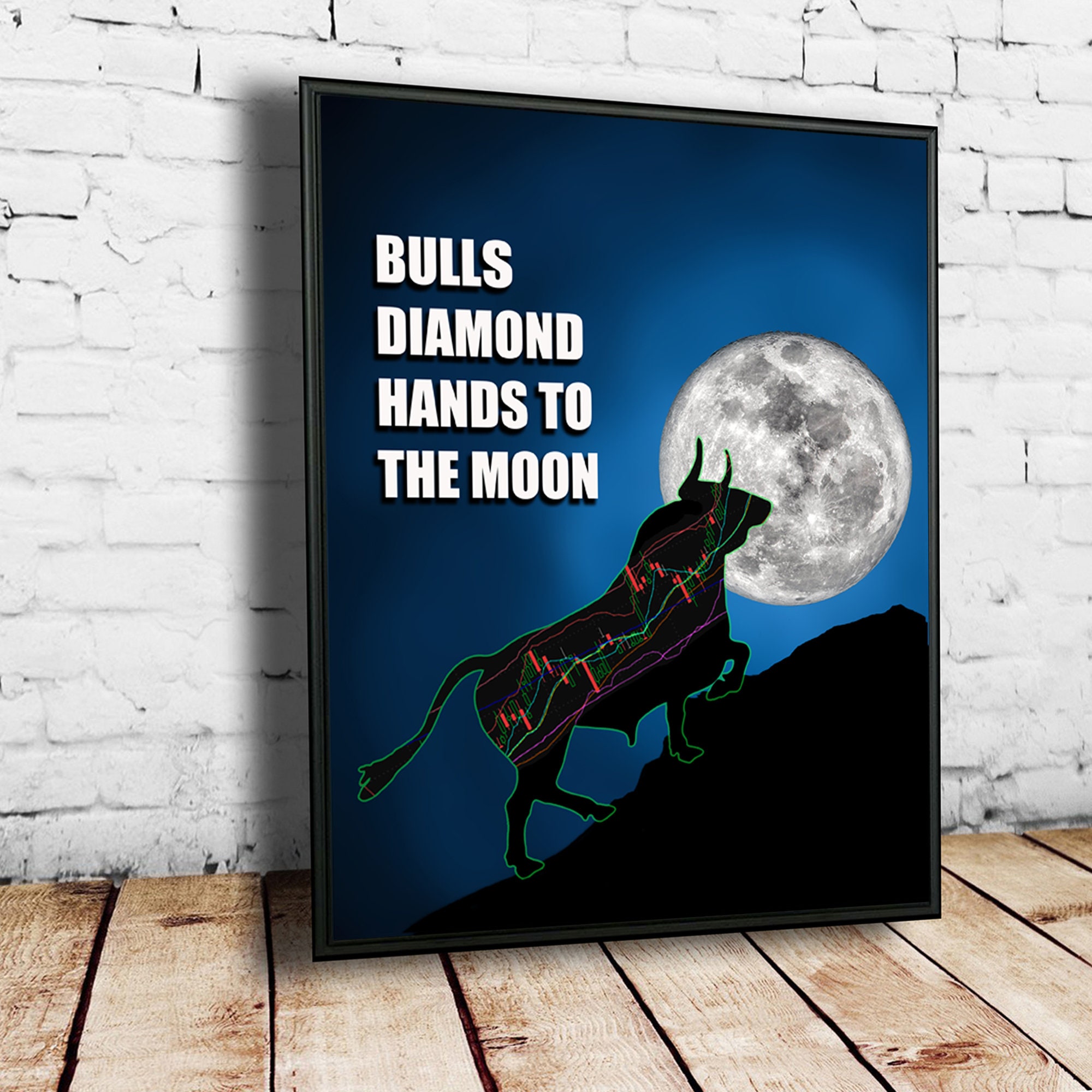 Wall Street Art, Stock Market Art, Bull and Bear Stock Market Day ...