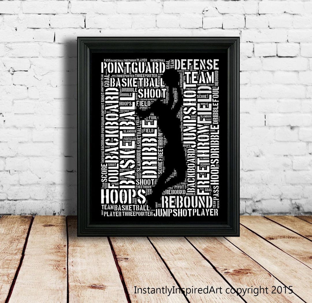 Girl Basketball Player Poster, Basketball Sports Printable Wall Art ...