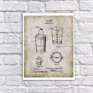 Vintage Milking Bucket Farm Decor Wall Art Printable JPG Image File ...
