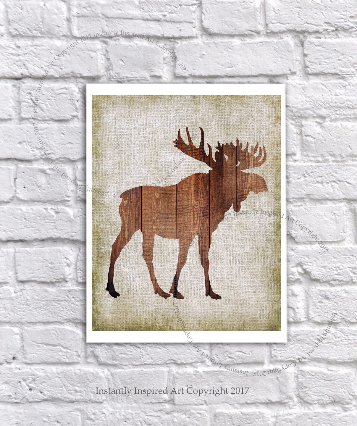 Rustic Moose Decor Instant Download Wall Decor DIY Printable Art Cabin ...