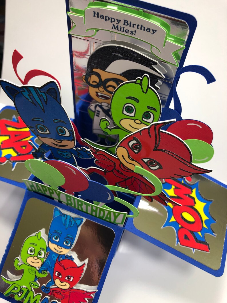 Happy Birthday PJ Masks Style Pop up Card | Etsy