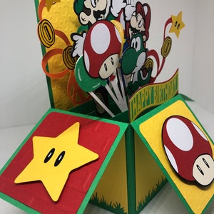 1 Mario and Luigi Birthday Pop up Card - Etsy