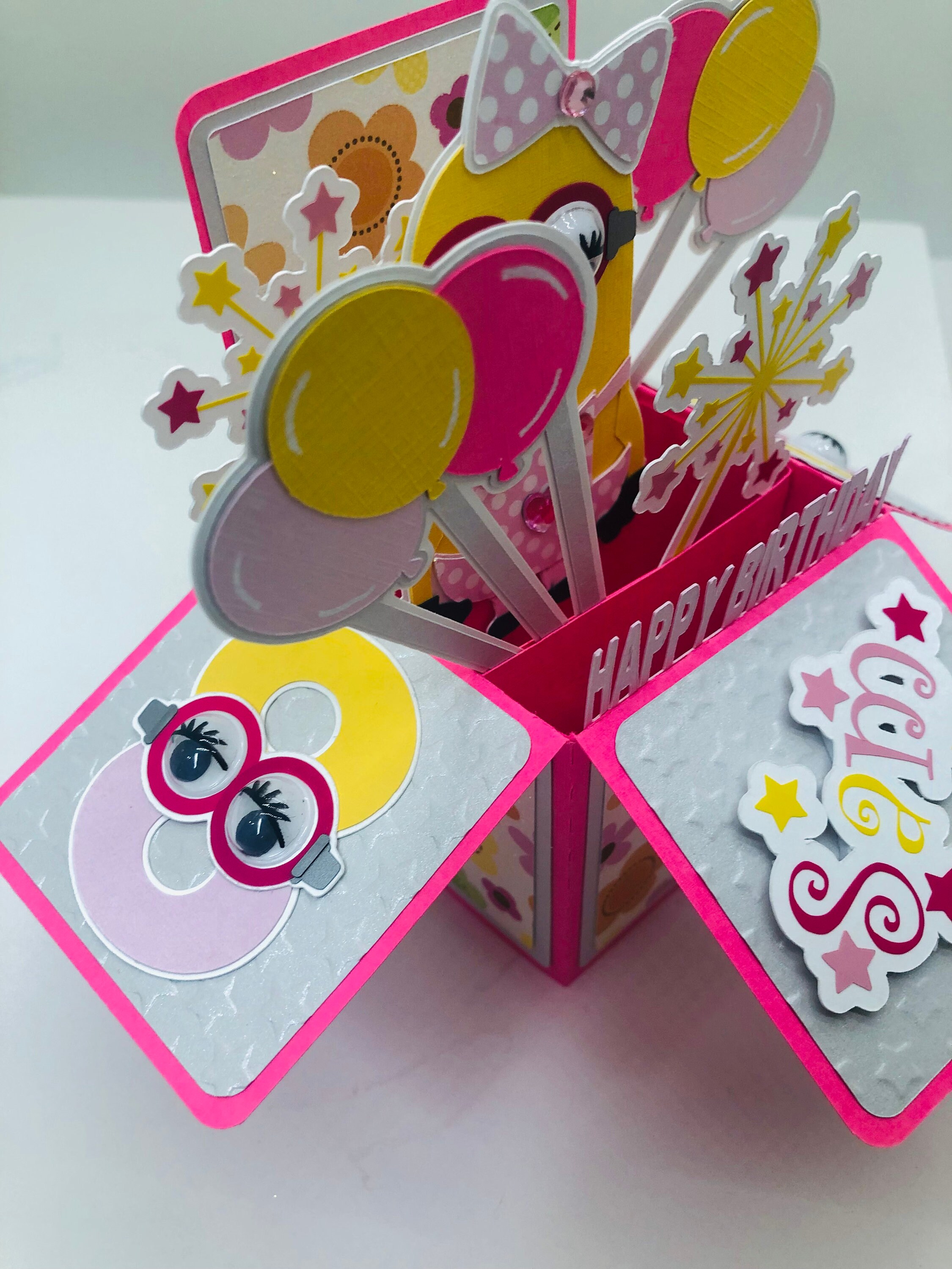 Minion Girl Birthday Pop up Card - Etsy